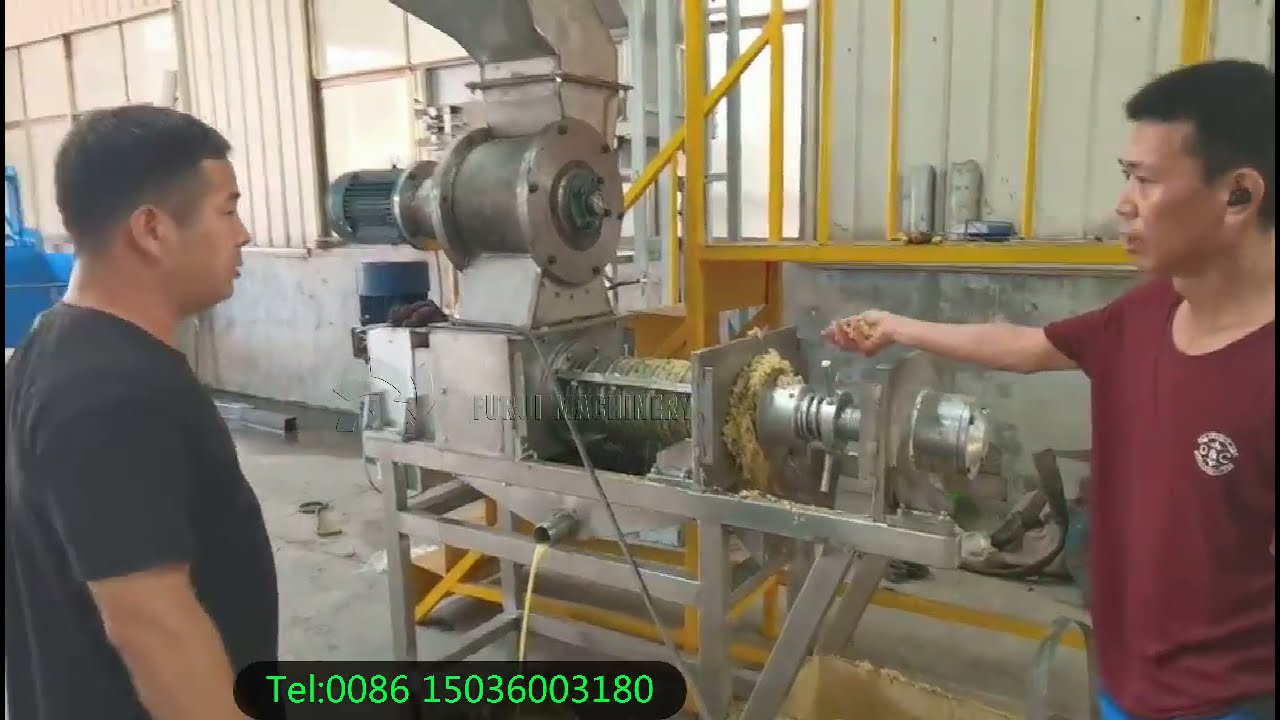 Ginger juicer machine,ginger press dewatering machine,double screw ...