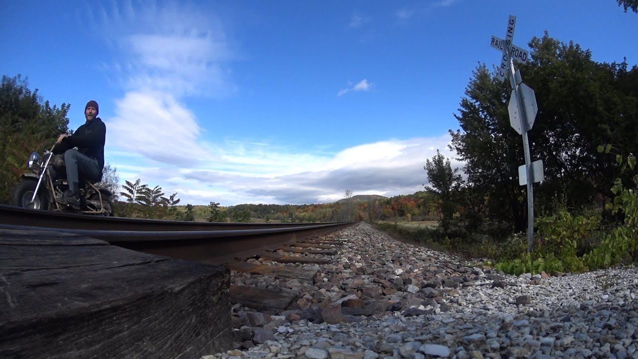 Guy Rides Mini Bike On Train Tracks Moments Before Amtrak Comes Through ...