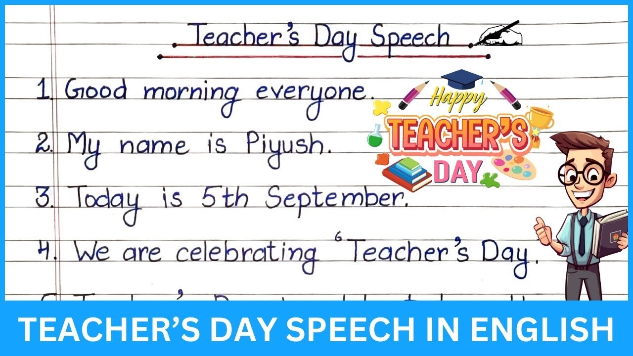 Teachers Day Speech in English | Speech on Teachers Day | Teacher Day ...