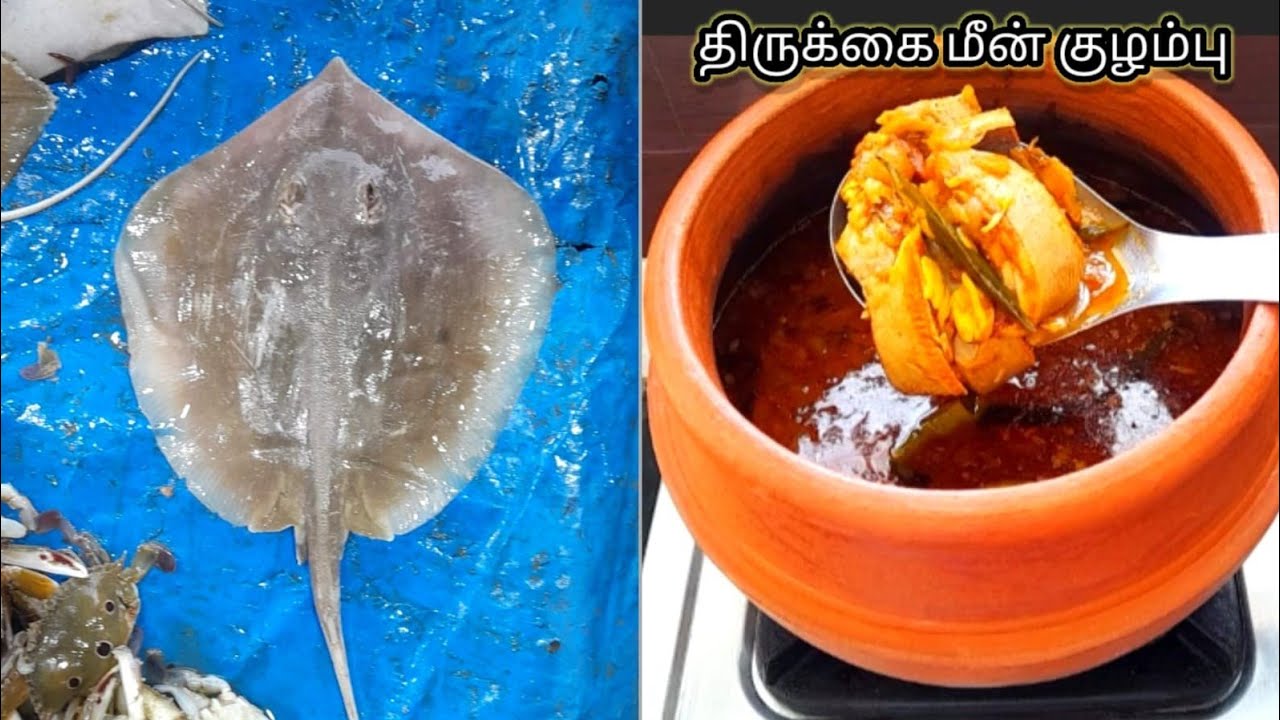 திருக்கை மீன் குழம்பு செய்வது எப்படி|Thirukkai Meen kulambu in tamil ...