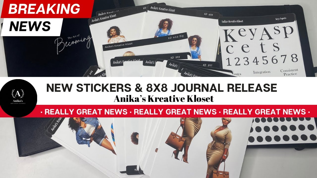New Sticker & 8x8 Journal Release| Anika’s Kreative Kloset - YouTube