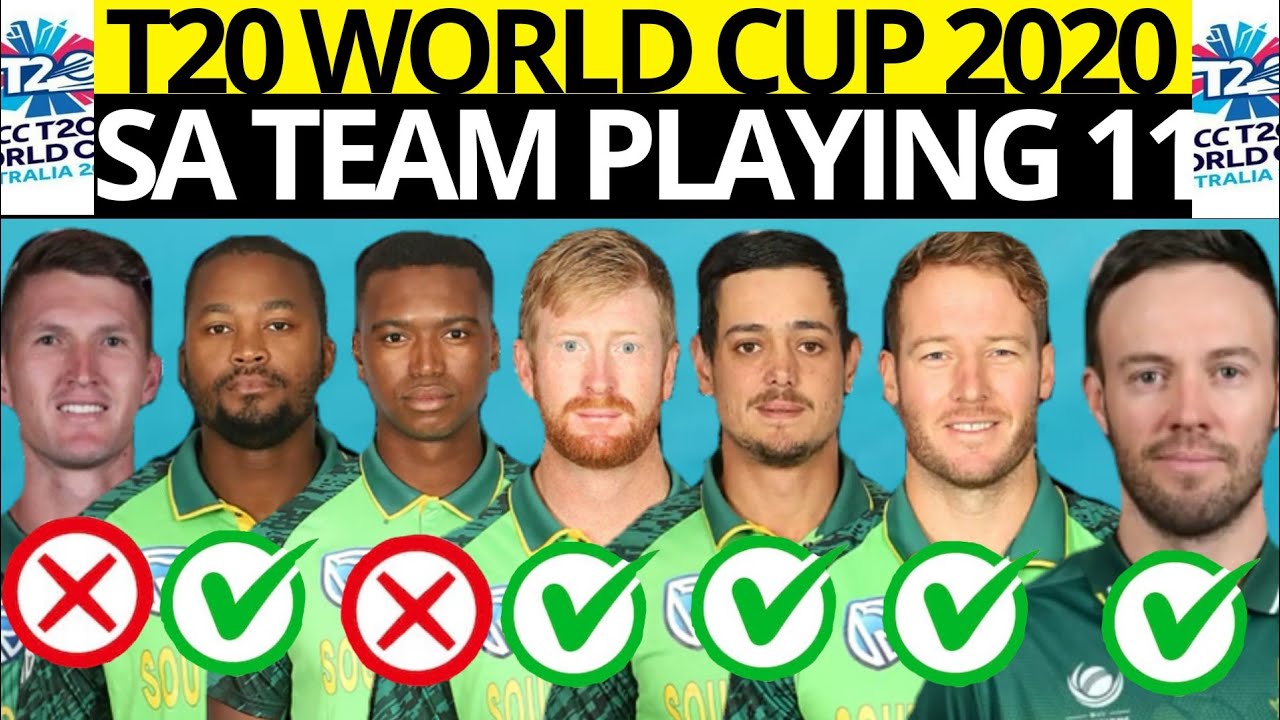 Icc T20 World Cup 2020 South Africa Team Playing 11 || South Africa ...