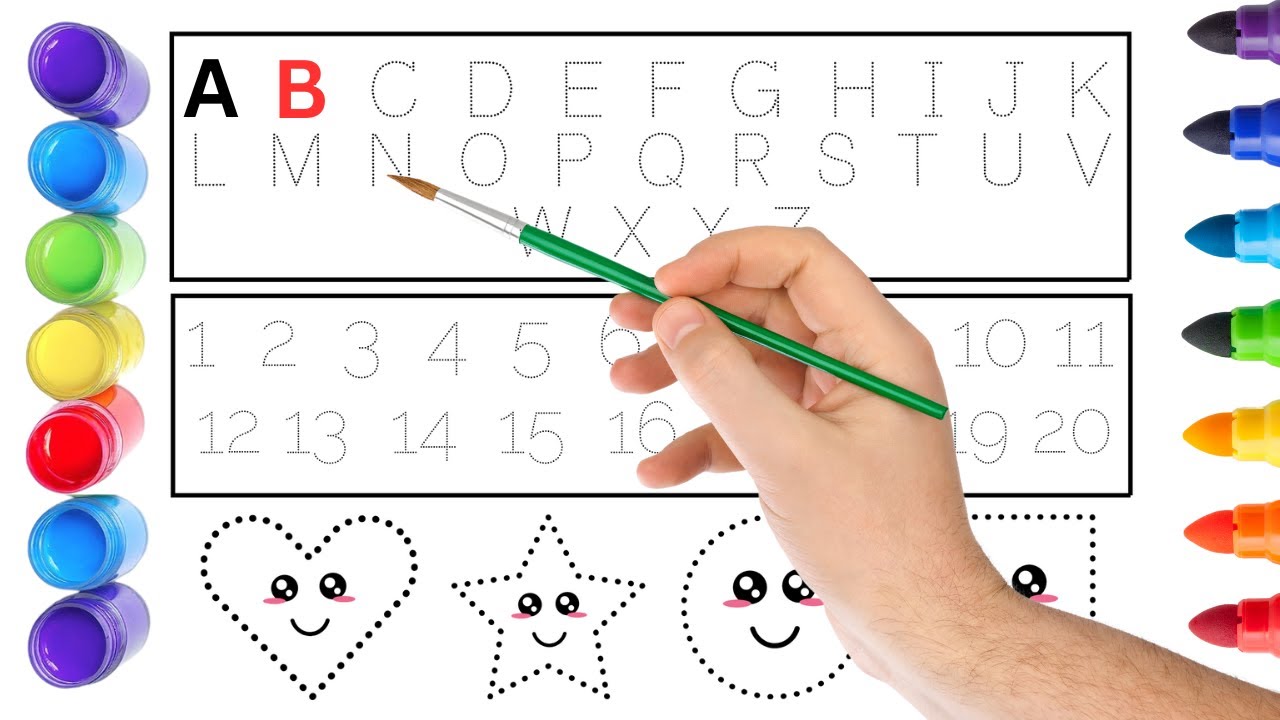 learn abcd 1234 shapes for kids and Early Childhood Education - YouTube