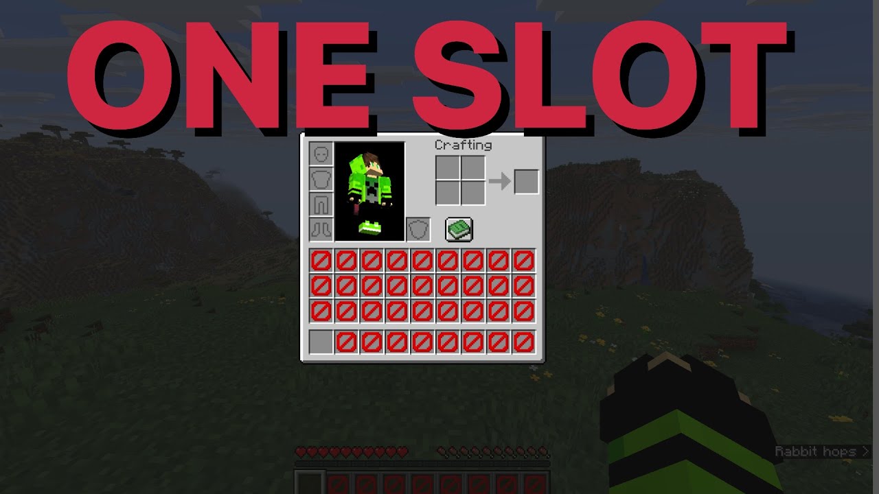 Can I Beat Minecraft with only ONE INVENTORY SLOT? - YouTube