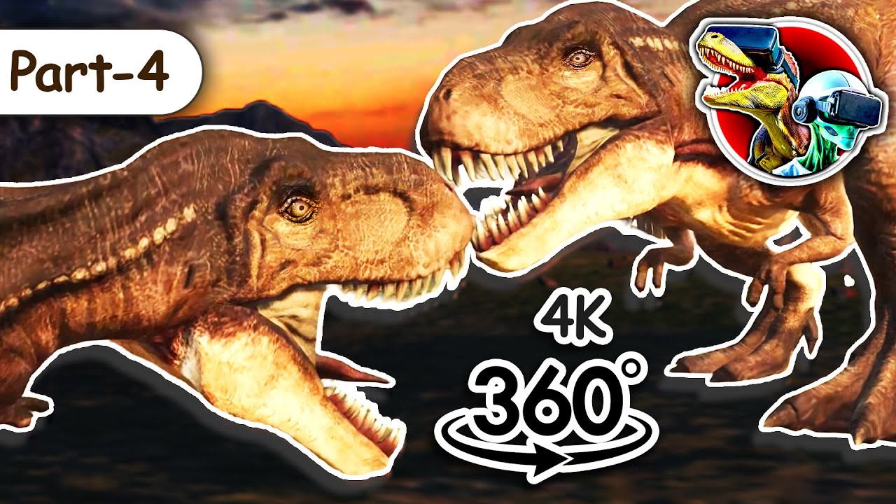 360 Two T-Rex Fight | 4K - YouTube