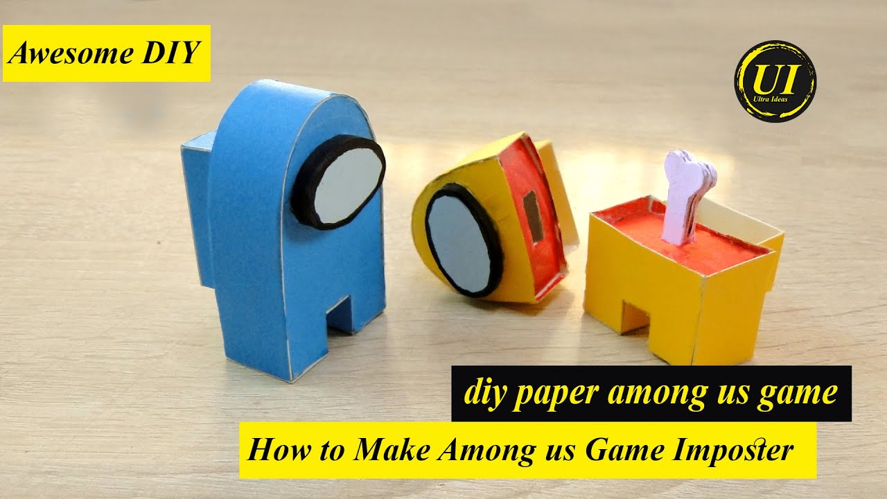 How to Make Among us game Imposters with Paper diy - Ultra Ideas - YouTube