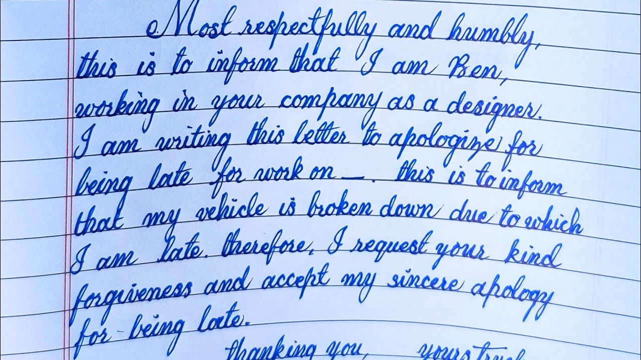 apology letter for office /apology letter for company / letter of ...