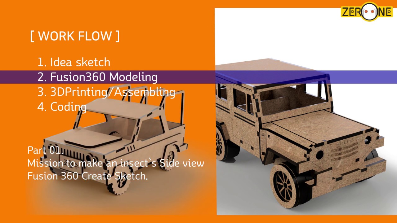 Create a Jeep Car. 지프 자동차 만들기로 Fusion 360의 Sketch 배우기 - YouTube