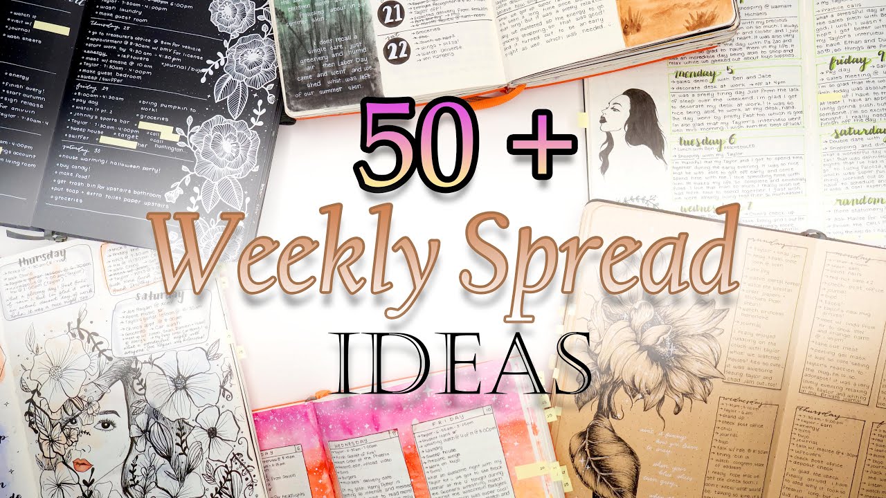 50+ Weekly Spread Ideas for Bullet Journals | Decorative + Minimalist ...