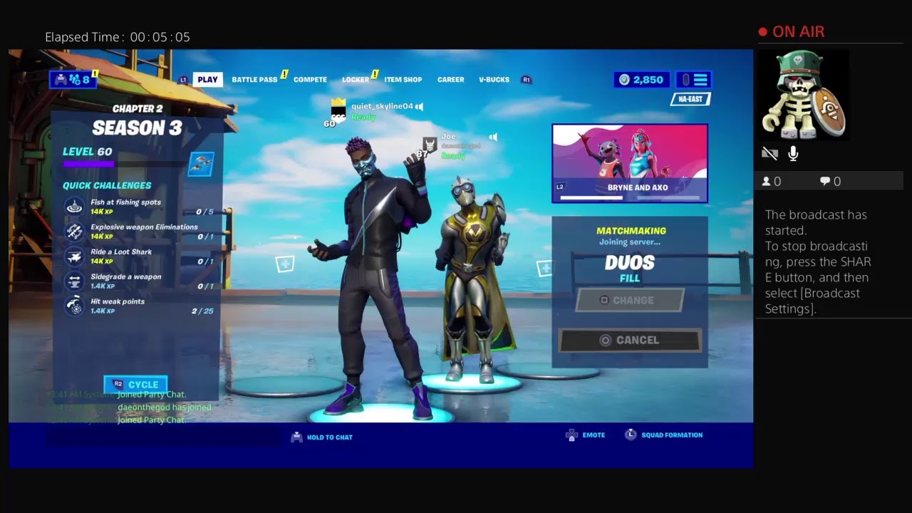 Fortnite with quiet gang fashion show - YouTube