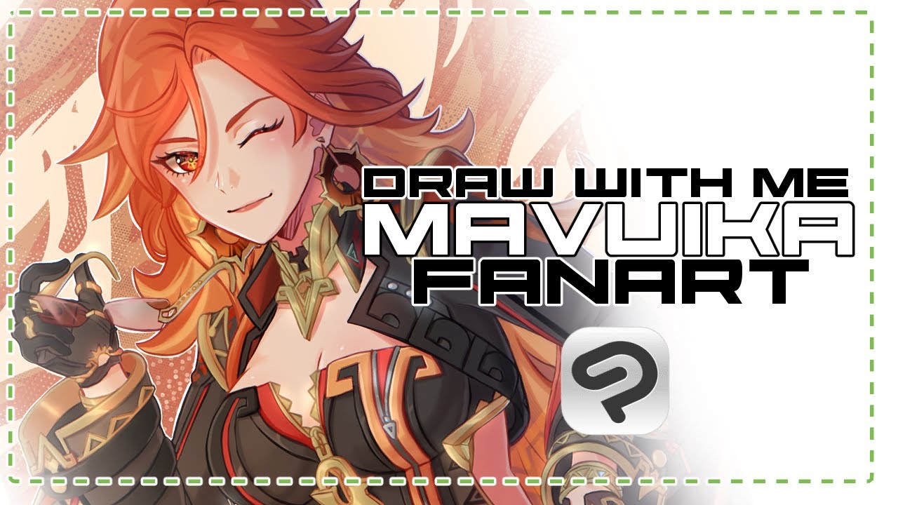 Draw with me | Trying a new style | Genshin Impact | Mavuika Fanart ...