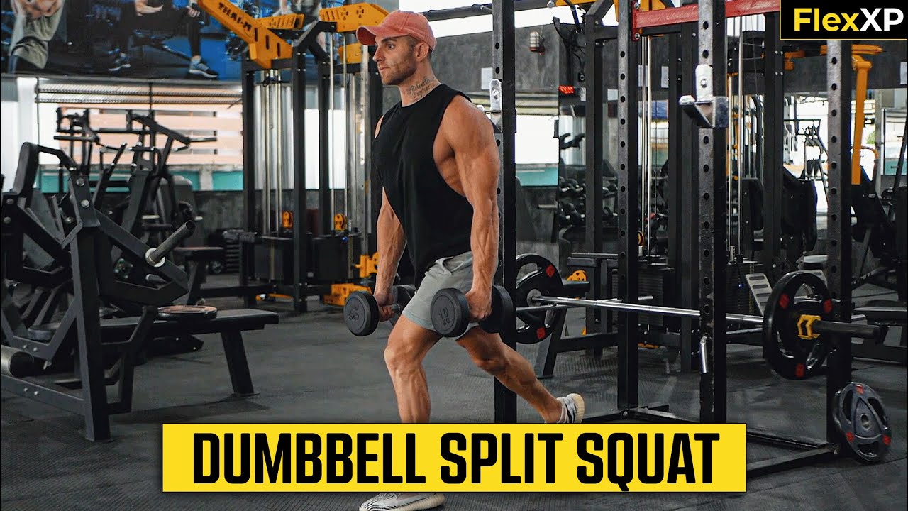 Dumbbell Split Squat Form & Tutorial Guide (30 Seconds) - FlexXP - YouTube