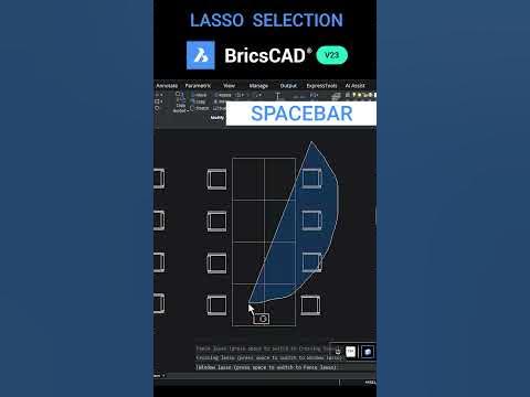Lasso Selection Tool in BricsCAD V23.2 #shorts - YouTube