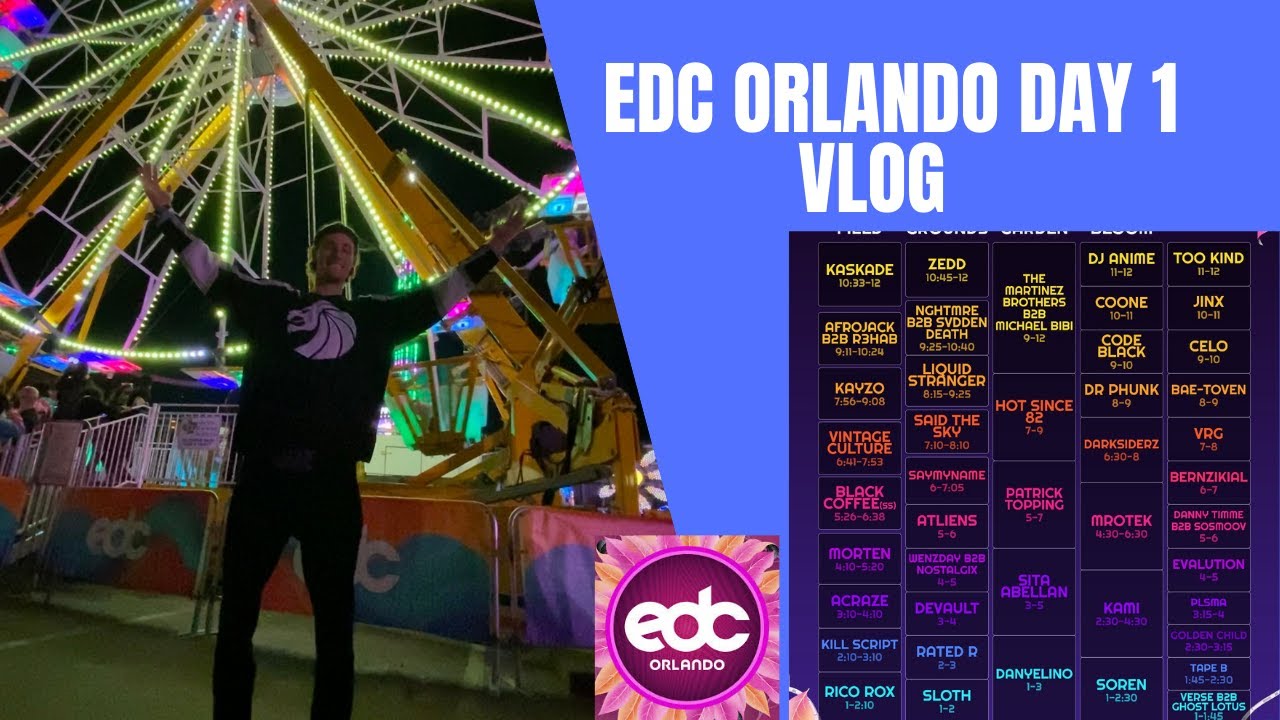 EDC Orlando 2021 Day 1 Vlog - YouTube