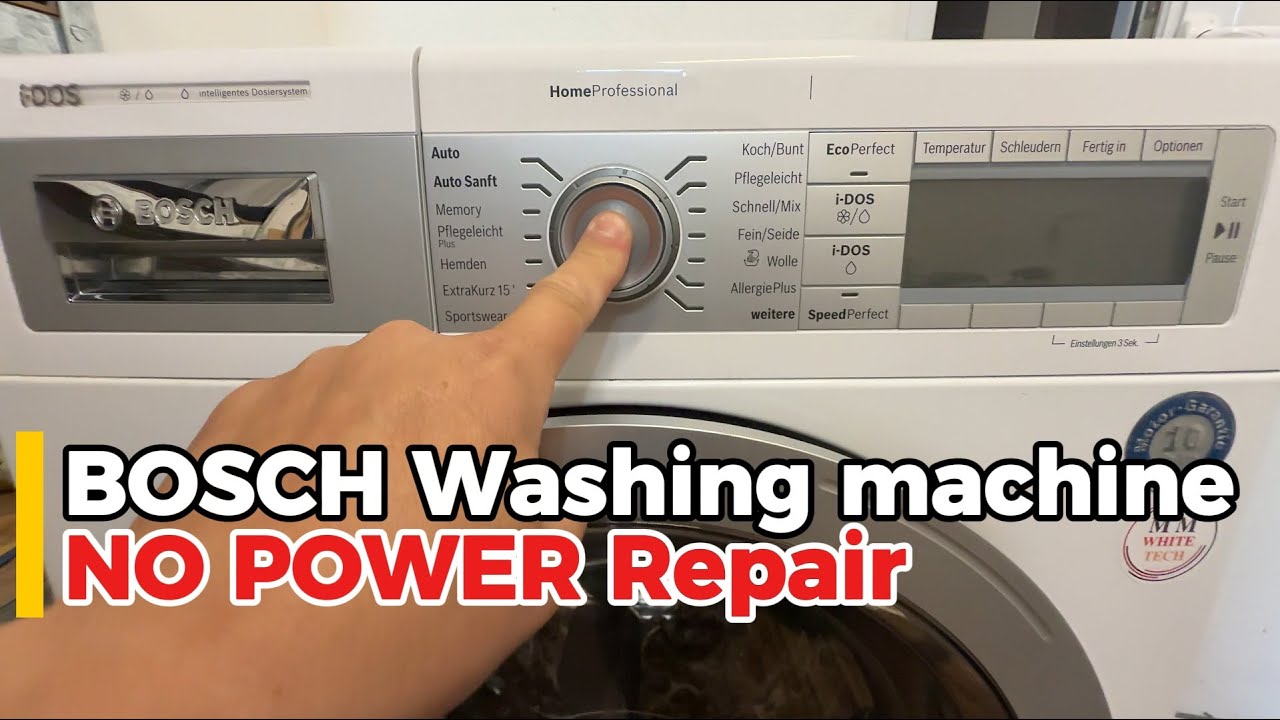 Bosch Home Professional i-DOS Washing Machine NO POWER Repair .WAY32840 ...