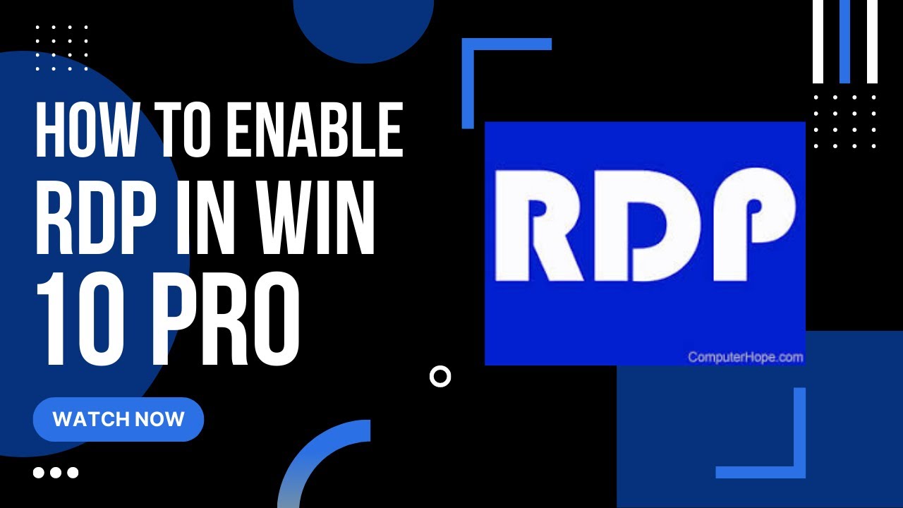 How to enable remote desktop connections in Windows 10 | Enable RDP in ...