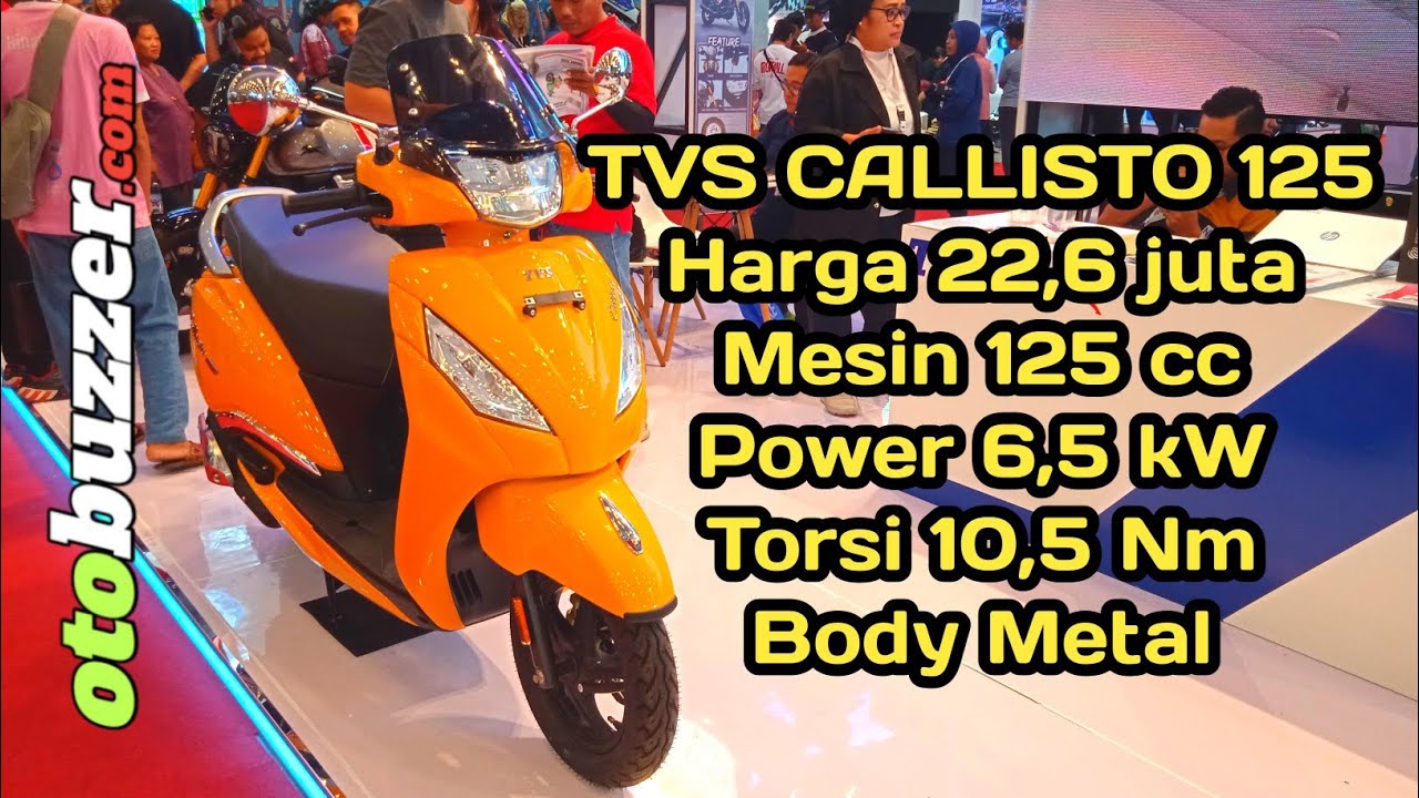 TVS Callisto 125 harga 22,6 juta mesin 125 cc power 6,5 kW torsi 10,5 ...