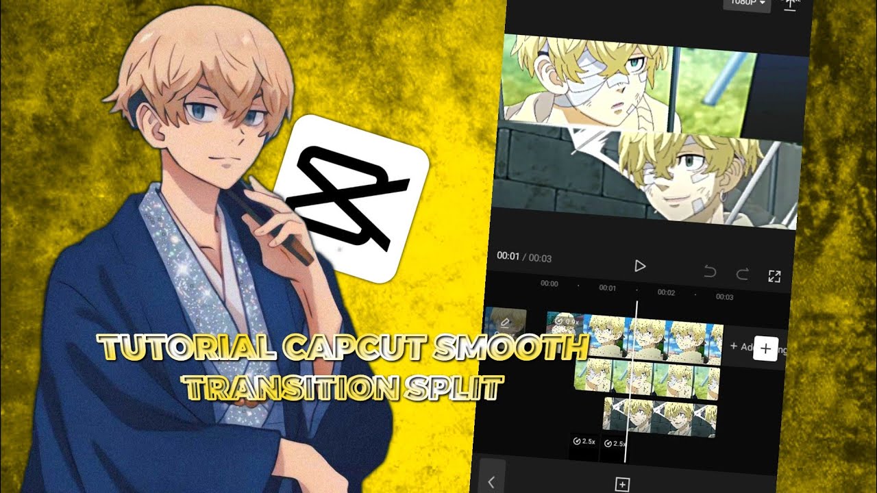 Tutorial capcut smooth transition split - YouTube