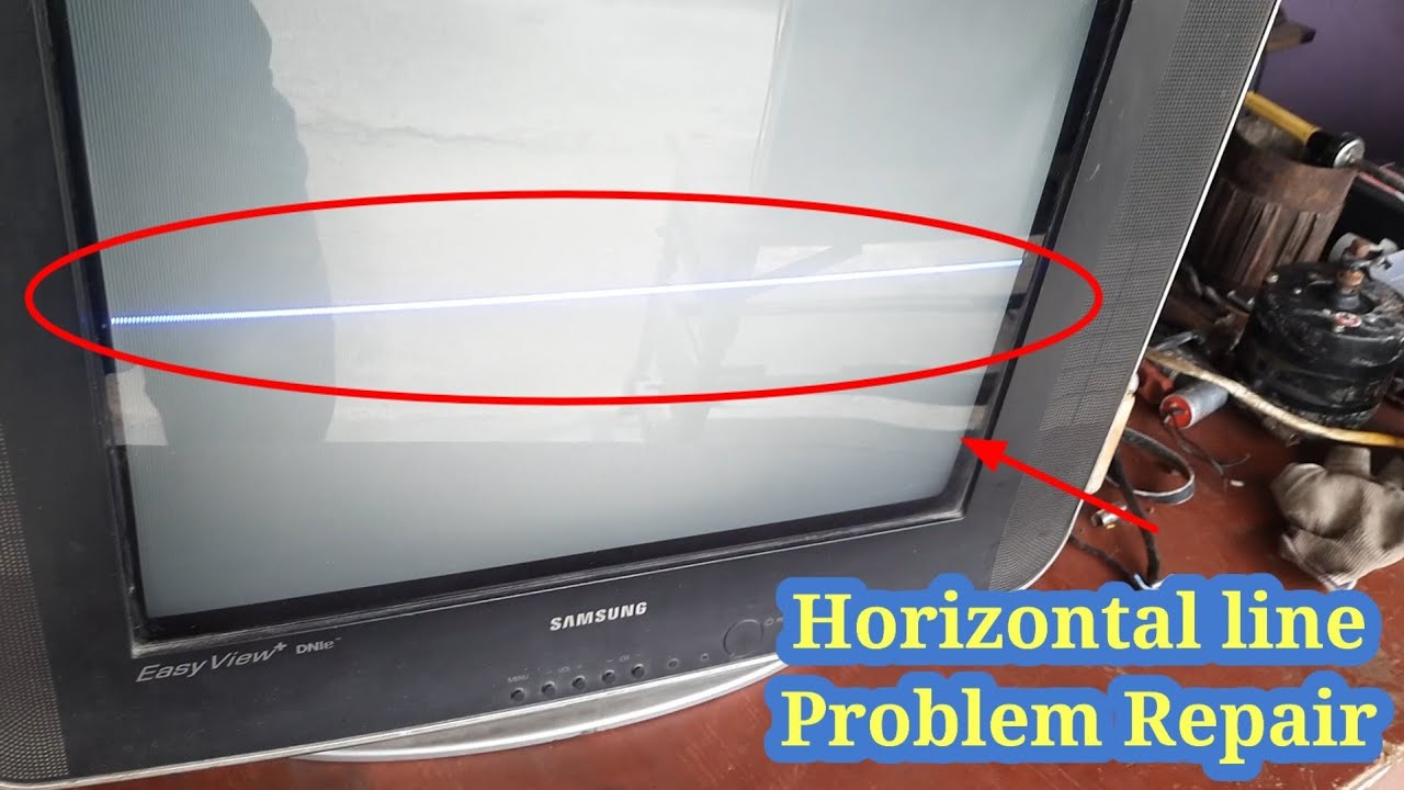 Samsung Crt Tv Horizontal line problem solution |How To Repair Tv ...