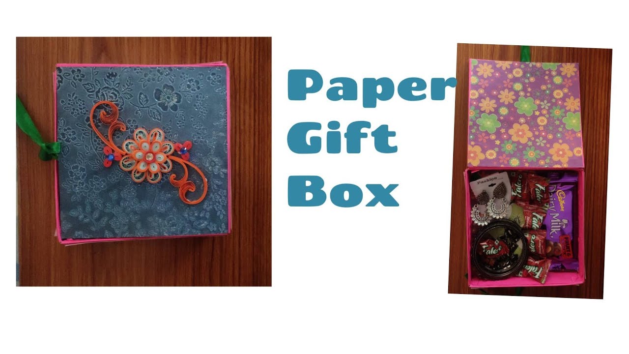 Paper gift box/how to make paper gift box/paper box - YouTube