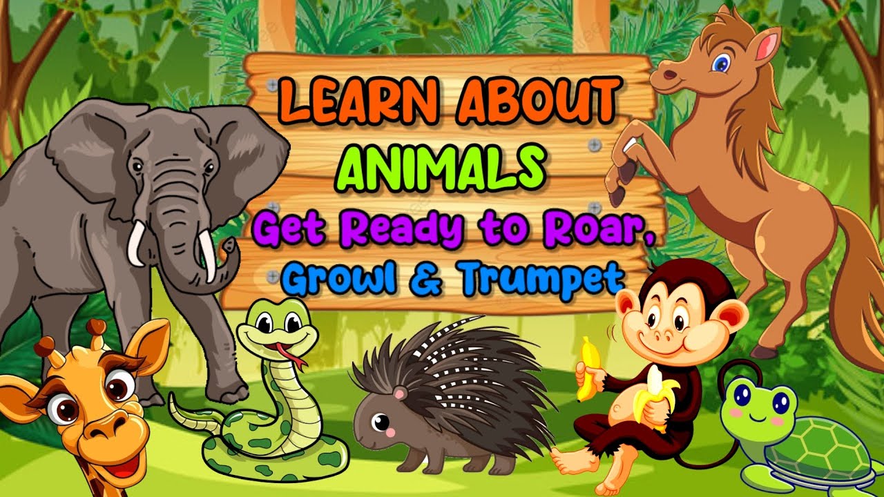 Learn Animals Name | Animals Name And Sounds | Educational Videos For ...