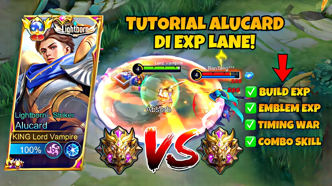 TUTORIAL ALUCARD EXP LANE! DIJAMIN JAGO EXP LANE | BUILD ALUCARD ...