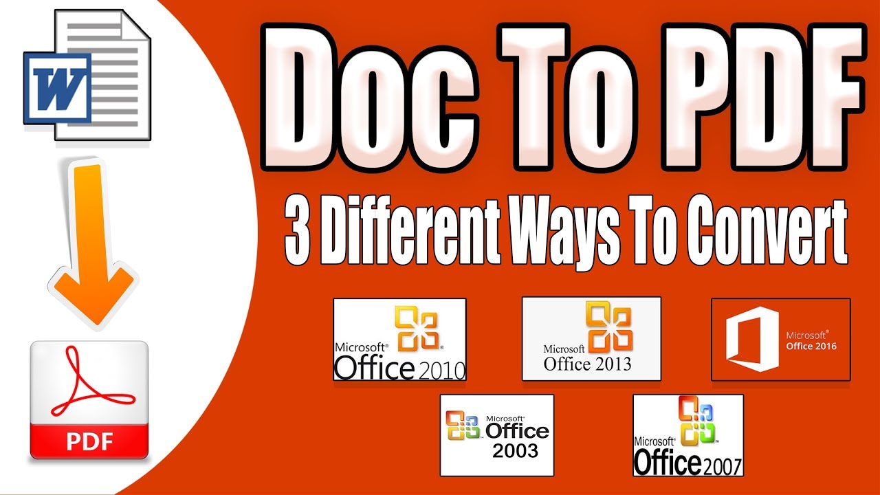 Doc To PDF 3 Different Ways To Convert 100 Working YouTube Doc To PDF 3 Different Ways To Convert 100 Working YouTube