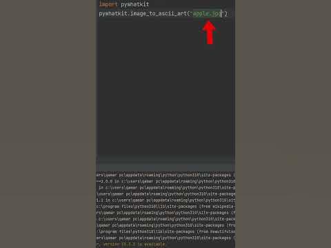 Making cool ASCII ART effect in python in just 2 lines!!! #coding #python #programming - YouTube