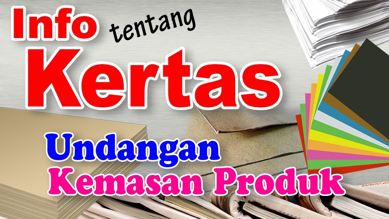 20 Jenis Kertas Dalam Percetakan - YouTube