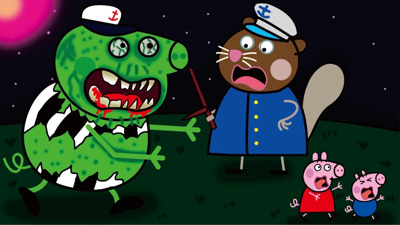 Zombies Attack: Peppa Pig in Danger ! Peppa Pig Fanmade Coloring Story ...