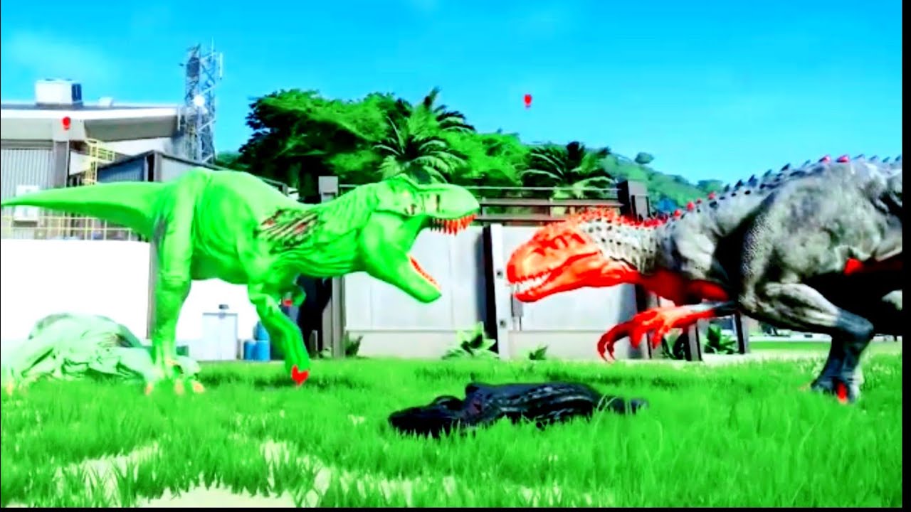 Dinosaurs jurassic world evolotion2: T-rex,Green Indominusrex ...