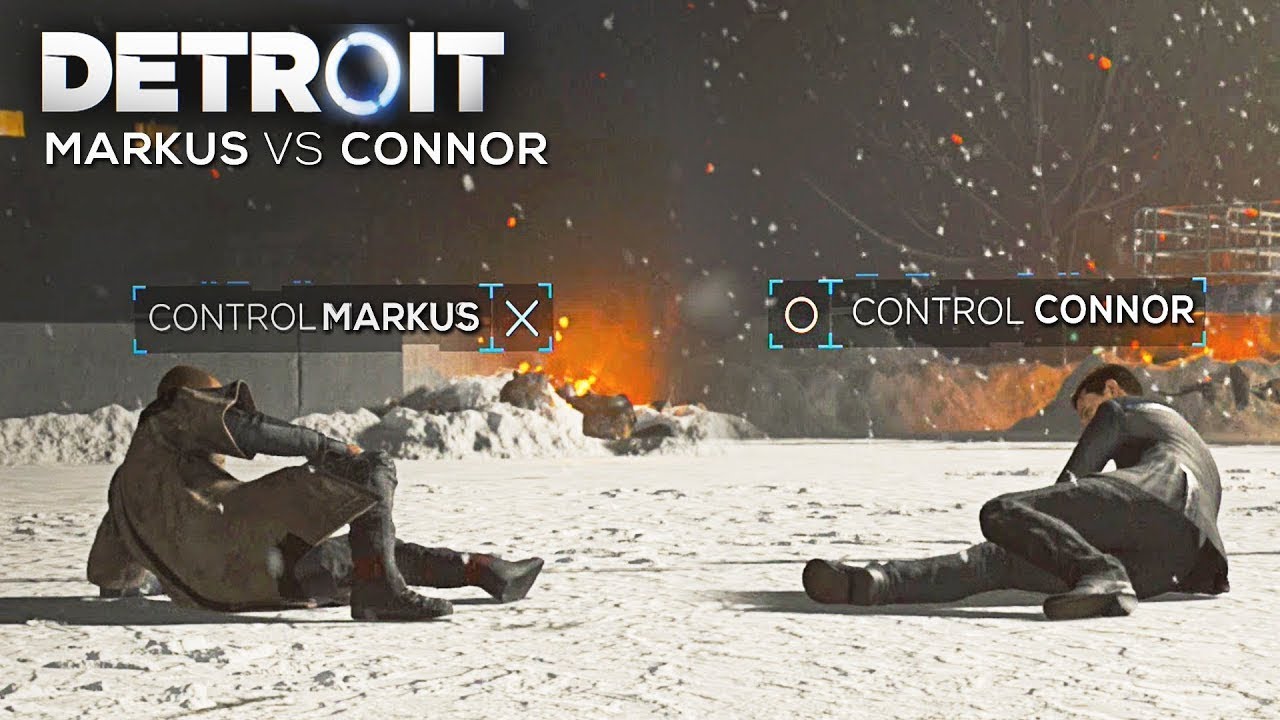 Connor fights Markus - YouTube