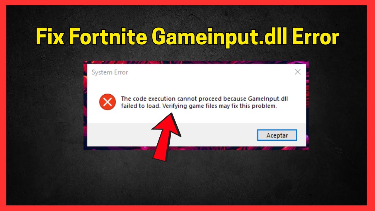 Fix The code execution cannot proceed because Gameinput.dll failed to ...