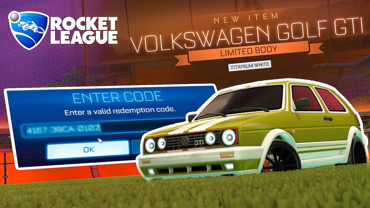 CONSEGUI O CODIGO DO MAIS NOVO CARRO GOLF GTI NO ROCKET LEAGUE ...