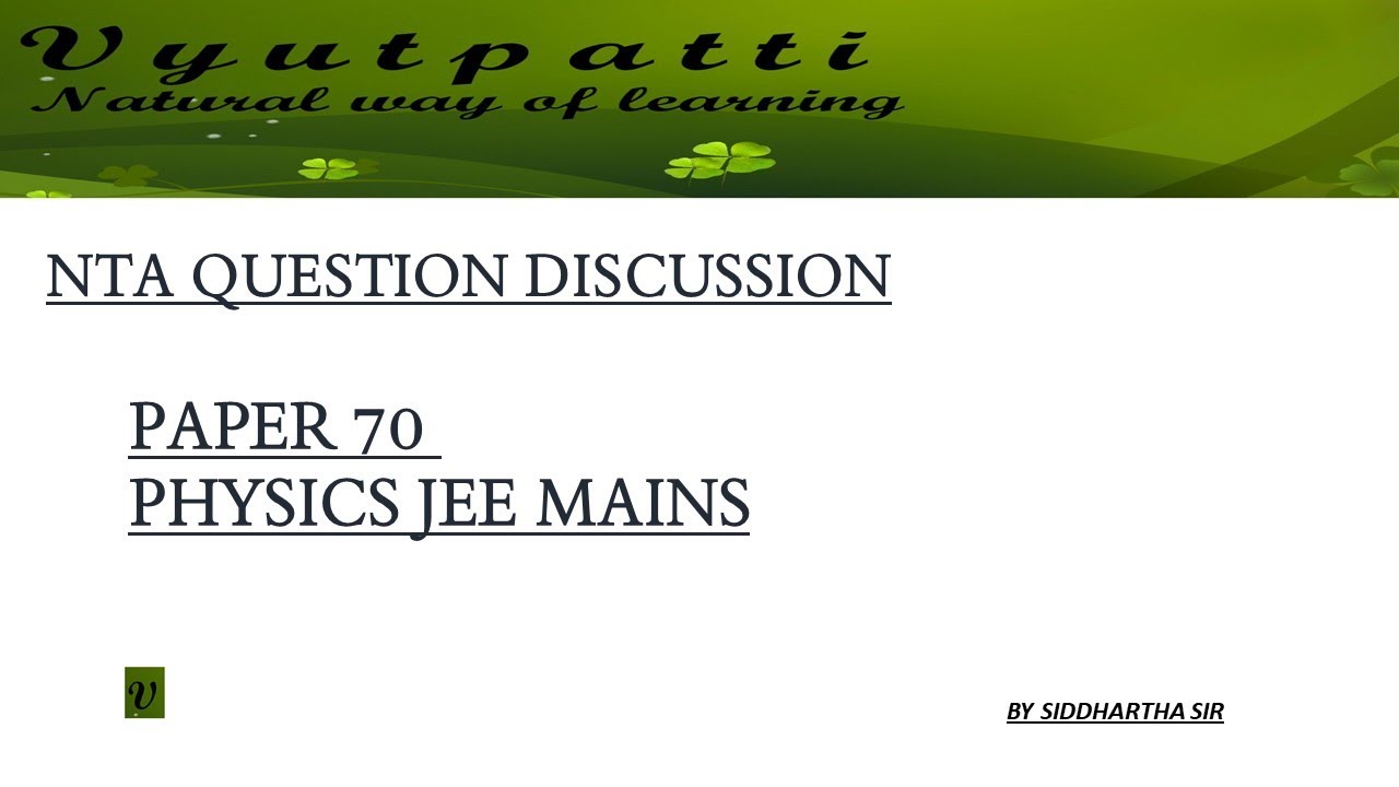NTA QUESTION PAPER 70 Q15-16 - YouTube