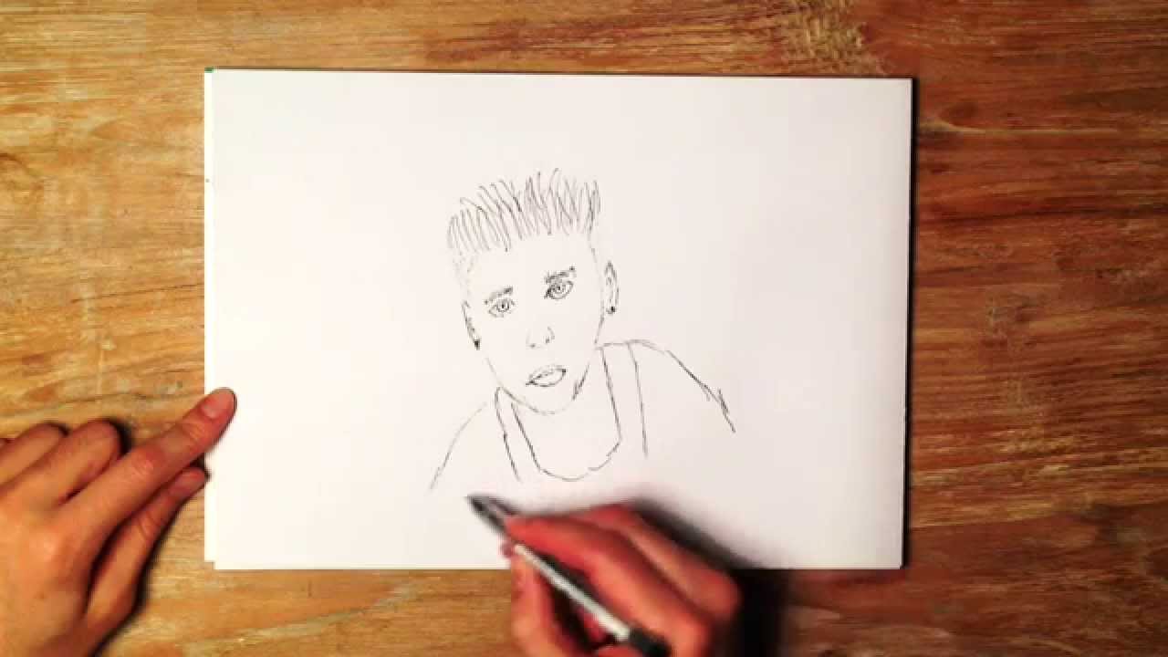 How to Draw Justin Bieber - YouTube