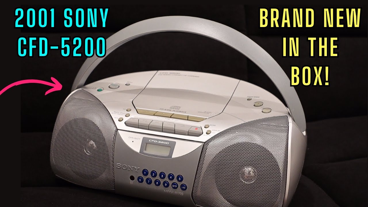 A BRAND NEW 2001 Sony Boombox UNBOXING + TESTING - YouTube