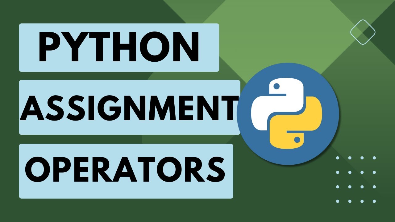 [7] Python Basics: Assignment Operators - YouTube
