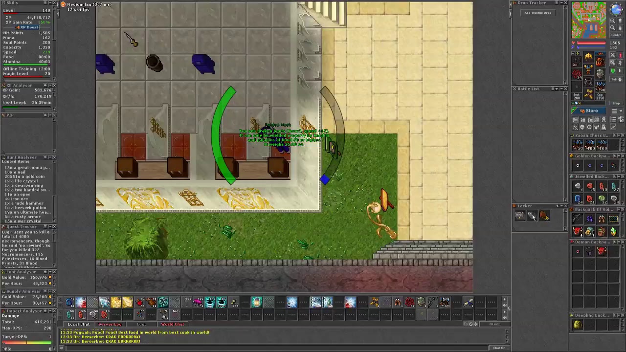Tibia [RP] 140+ Prey Loot 10/10 War Golem? #vemtinkey - YouTube