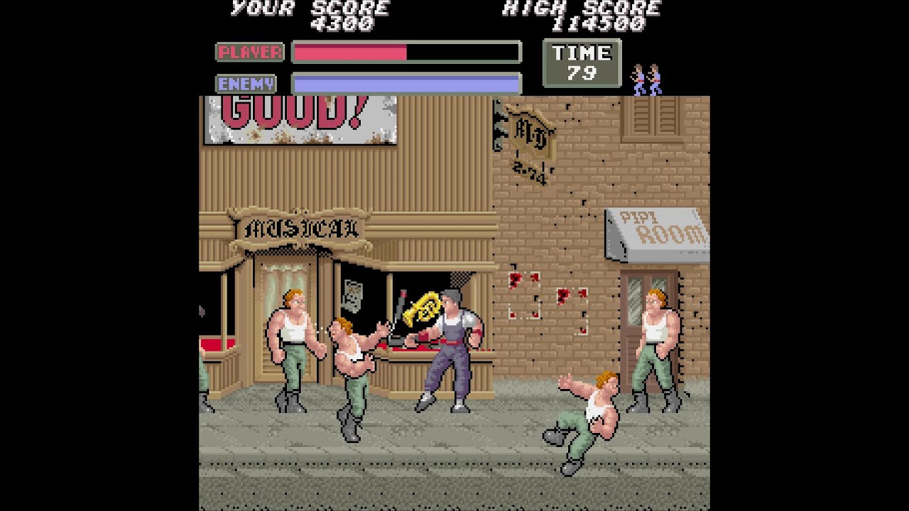 Vigilante (Arcade) – Le premier niveau du jeu (International) – 1080p ...