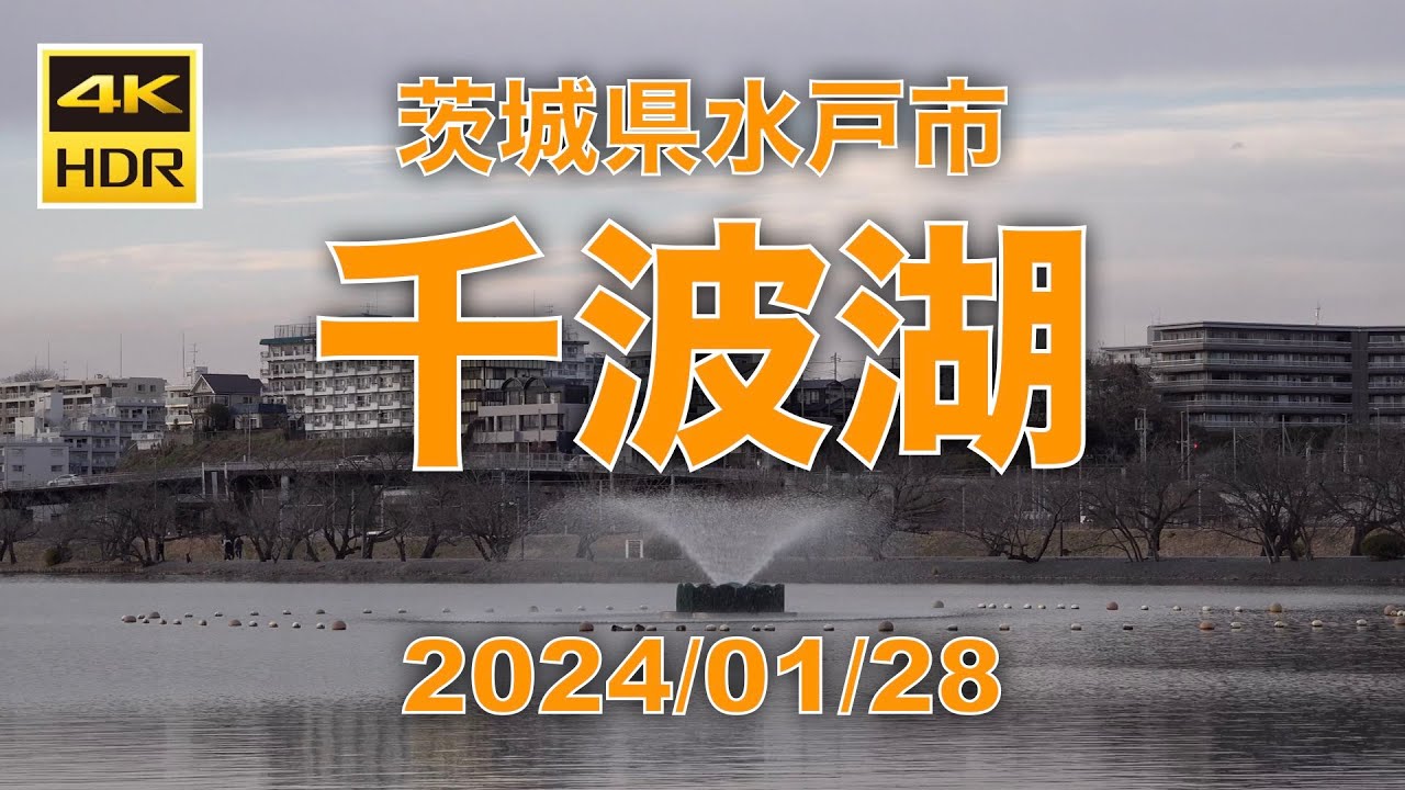 千波湖 茨城県水戸市 4K 2024/01/28 Lake Senba, Mito City Ibaraki Pref. SONY FDR ...