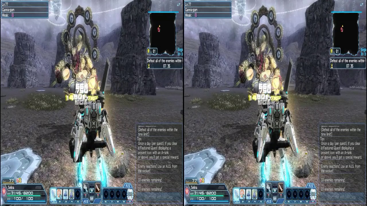 Lets Play PSO2 Magatsu bonus run in 3D - YouTube