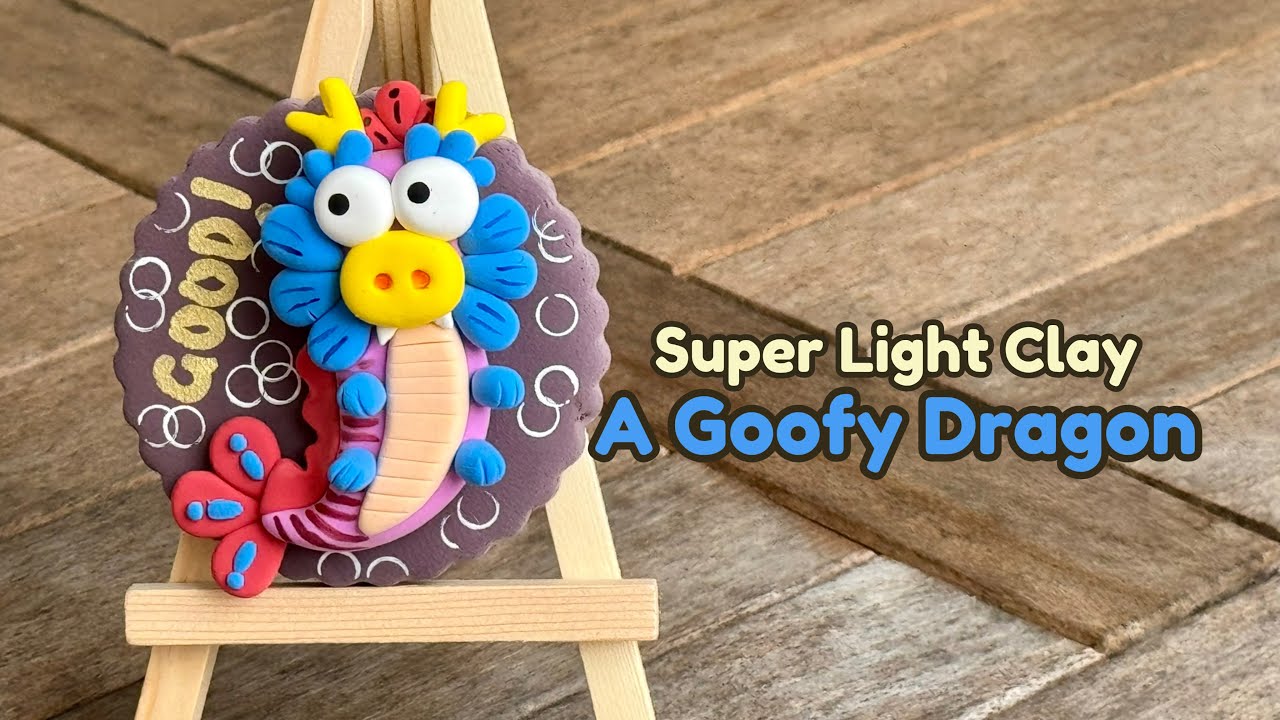 Crafting an Adorable Goofy Dragon with Super Light Clay Tutorial - YouTube
