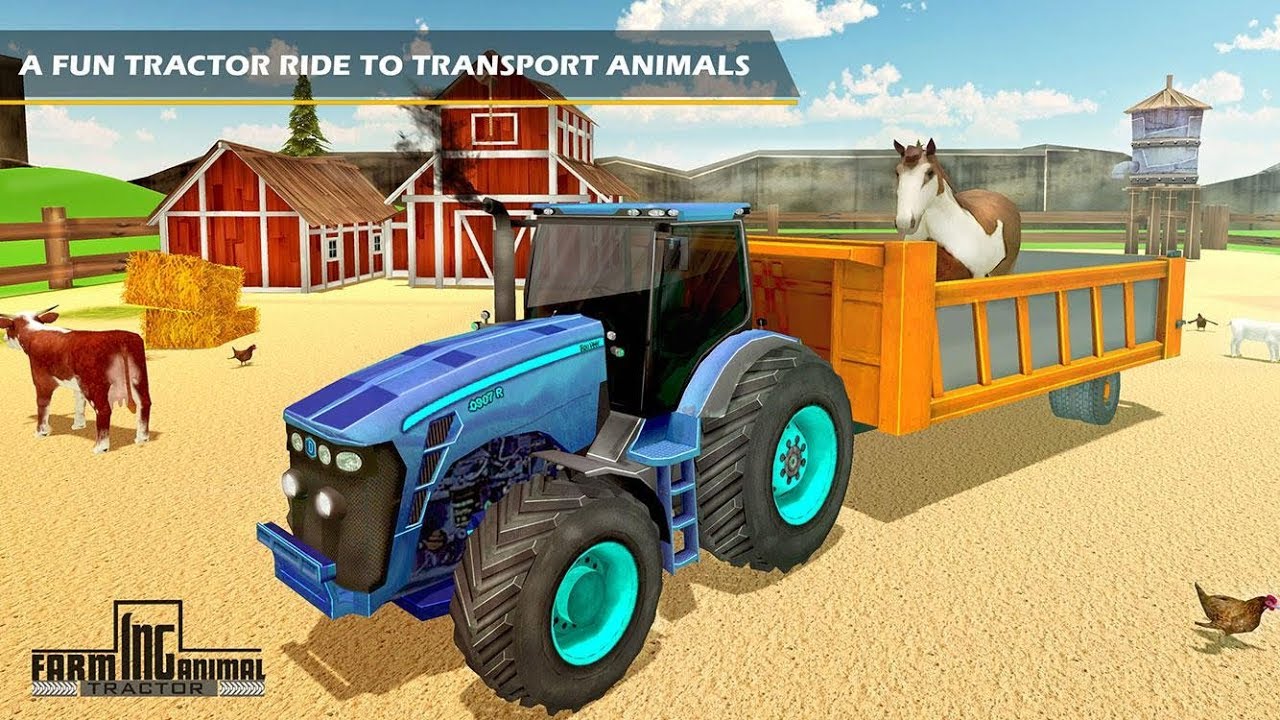 Farm Animal Transport Tractor gameplay HD - YouTube