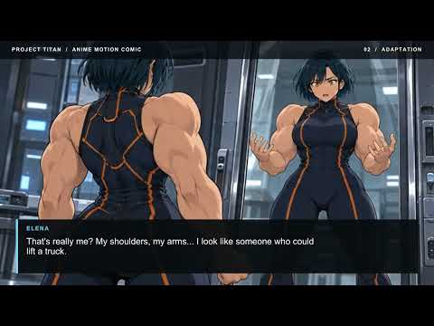 PROJECT TITAN | Female Muscle Growth Story | Clin Blend Comic