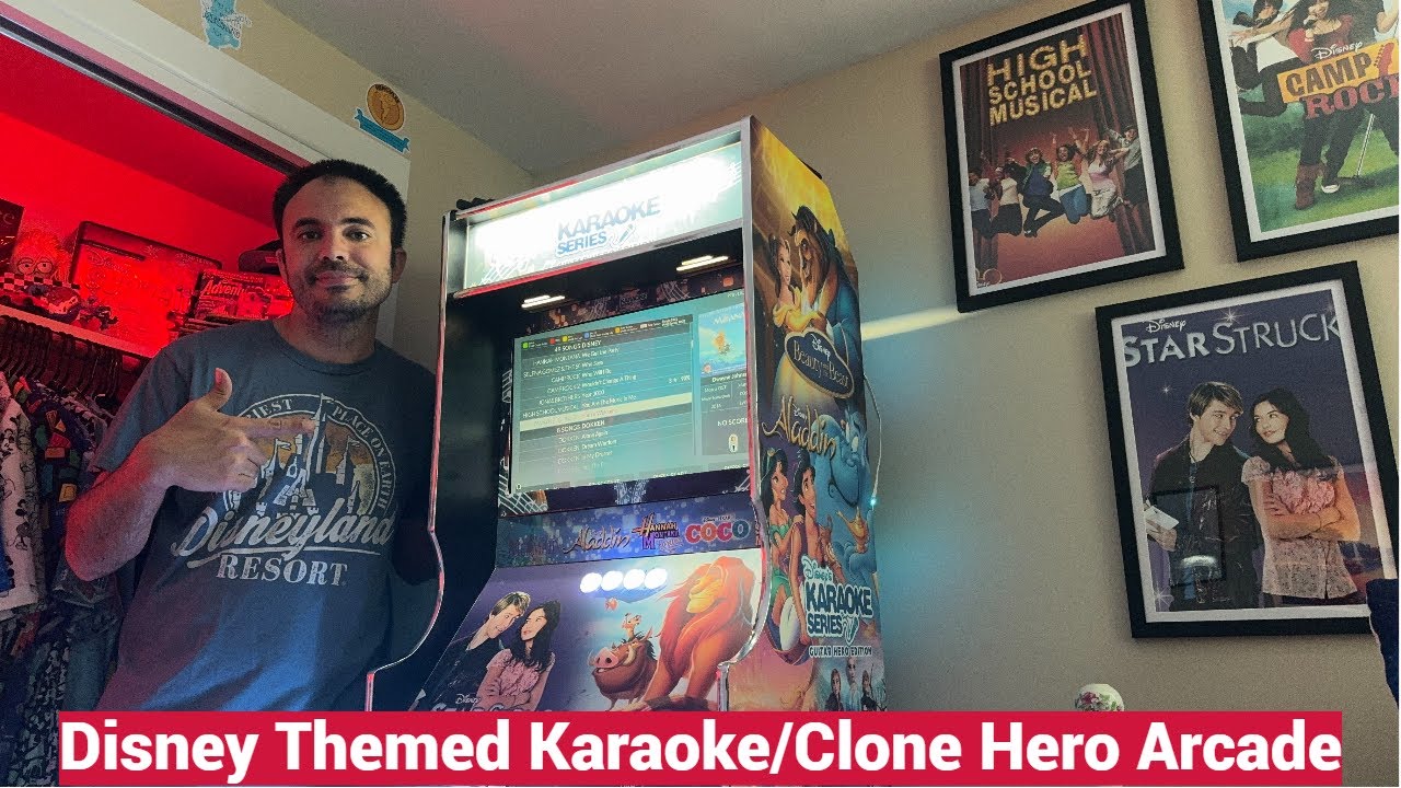 Ultimate Disney Themed Arcade Machine: Karaoke & Guitar Hero Fun! - YouTube