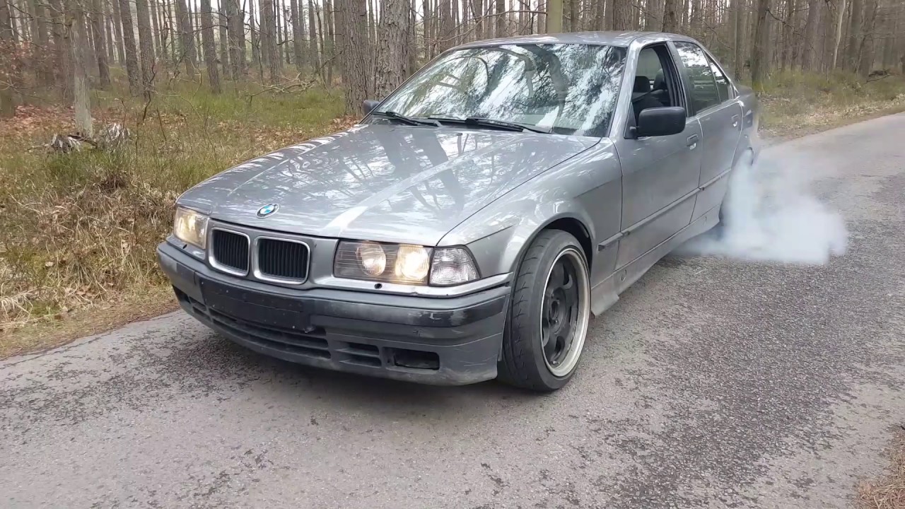 BMW E36 325 M50B25NV WELDED DIFF 3.73 BURNOUT part II - YouTube