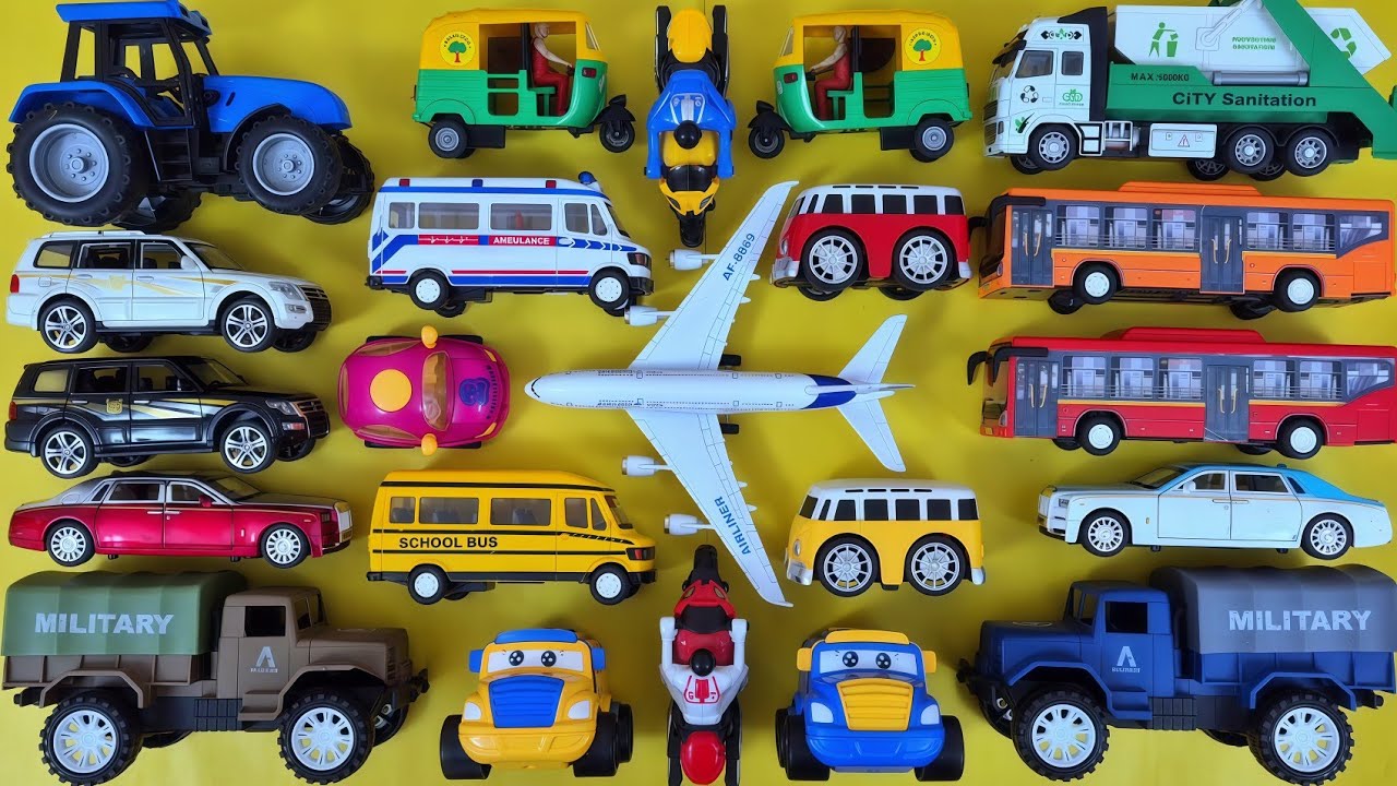 Cool Vehicles for Kids – Airplanes, City Buses, Tractors, Stunt Bikes ...
