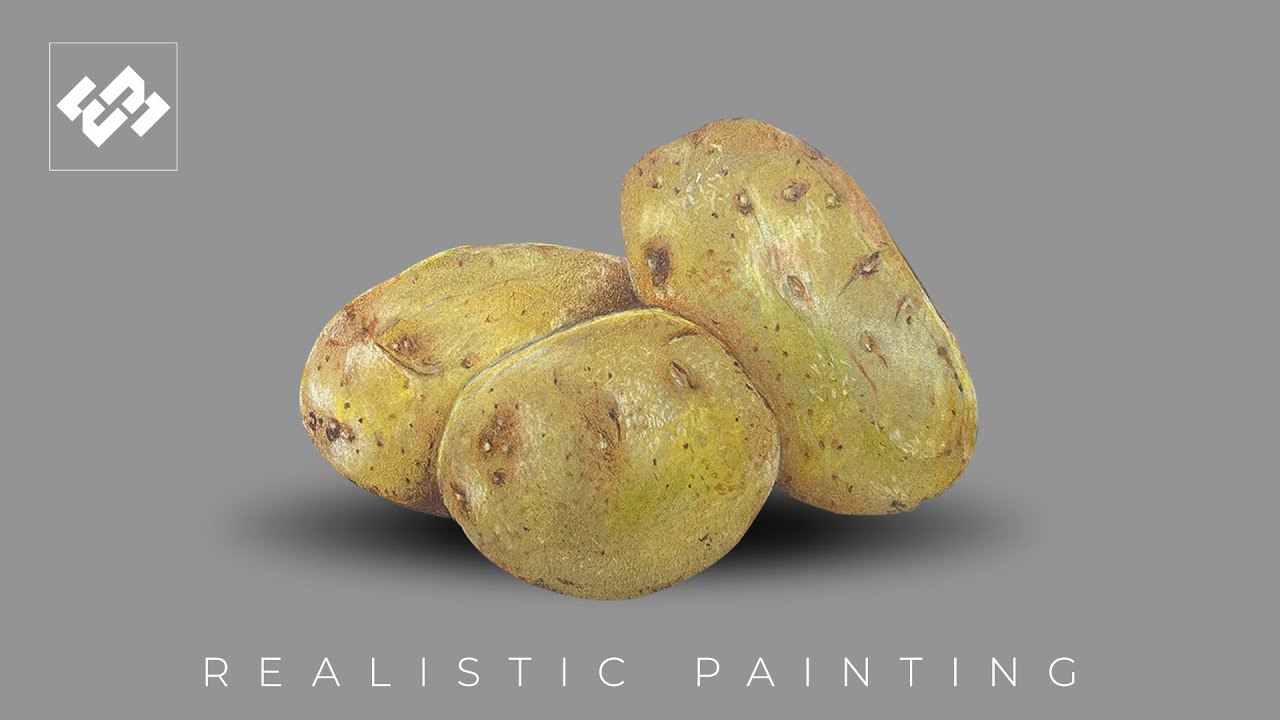 POTATOES Realistic Drawing |Painting | ഈസിയായി ഉരുളക്കിഴങ്ങു വരക്കാം ...