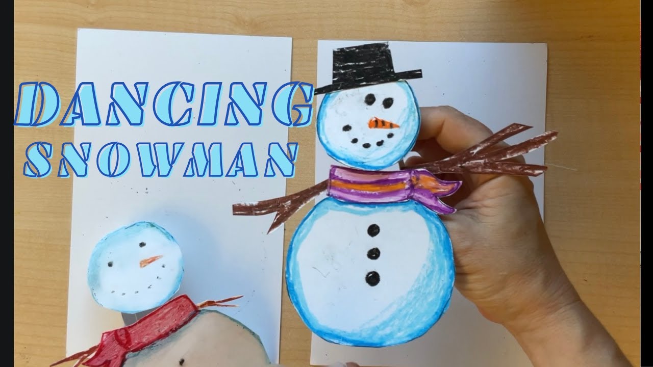 Fantastic Dancing Snowman on cardstock. MUST TRY! Winter diy - YouTube